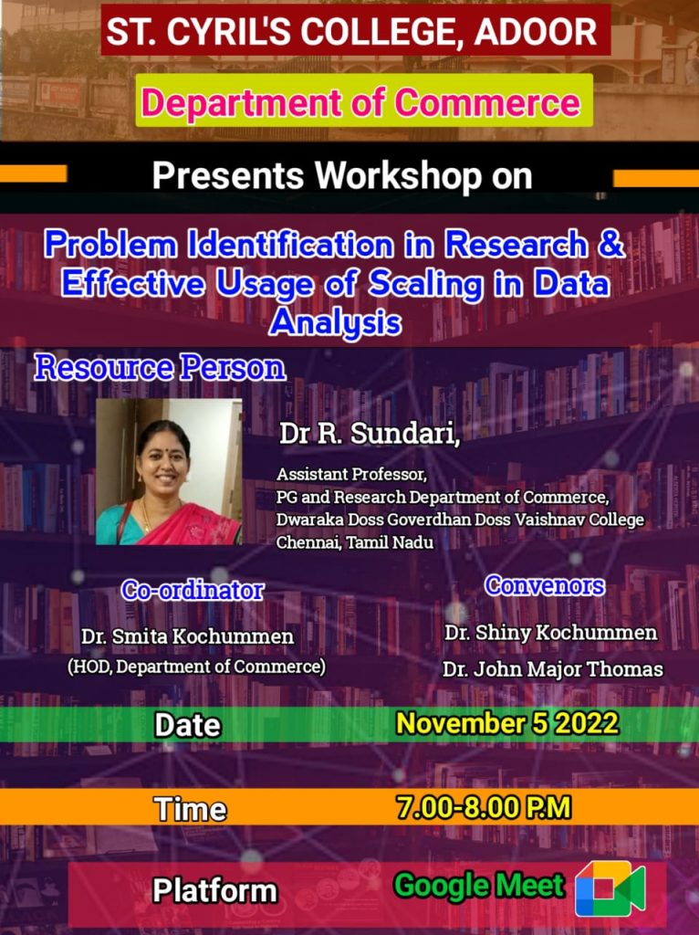 Workshop on Research Methodology – St. Cyril's College