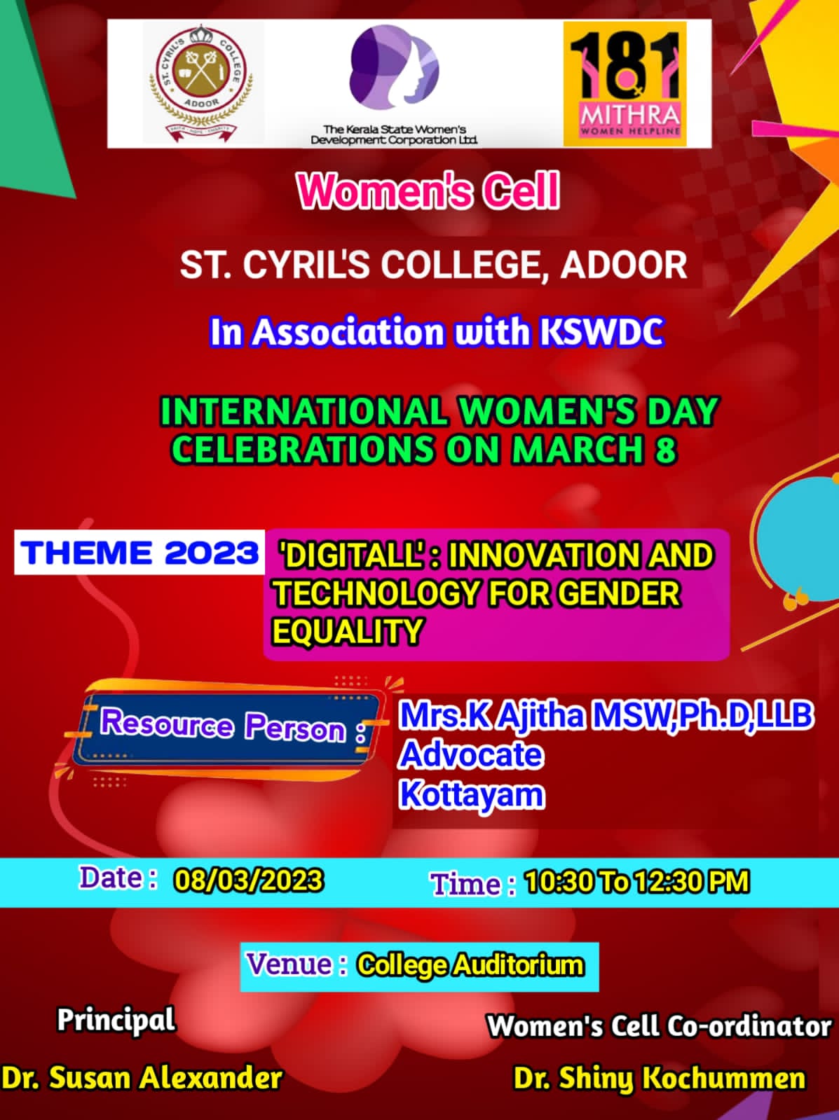 International Women S Day Celebrations 2023 St Cyril S College