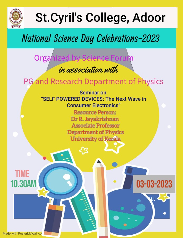 National Science Day Celebrations 2023 – St. Cyrils College